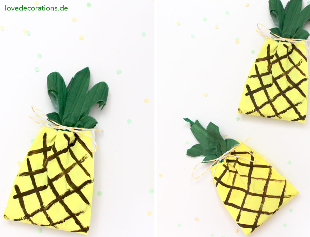 DIY Ananas Tüten und Pinterest-Collagen - Love Decorations