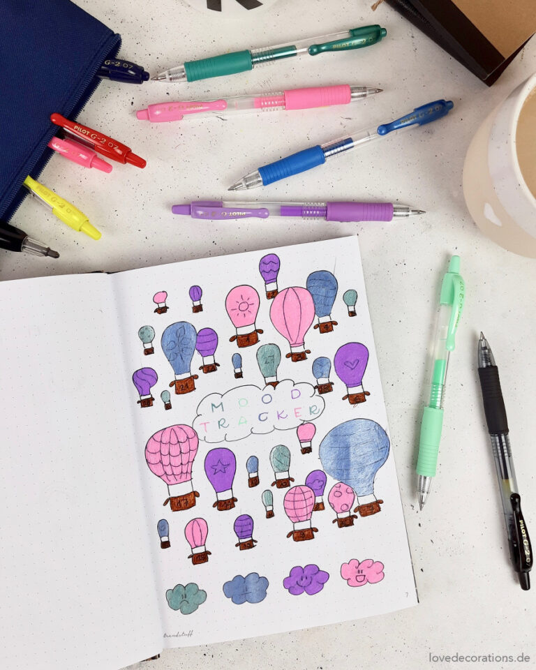 DIY 5 Mood Tracker Inspos | PILOT G2-7* - Love Decorations